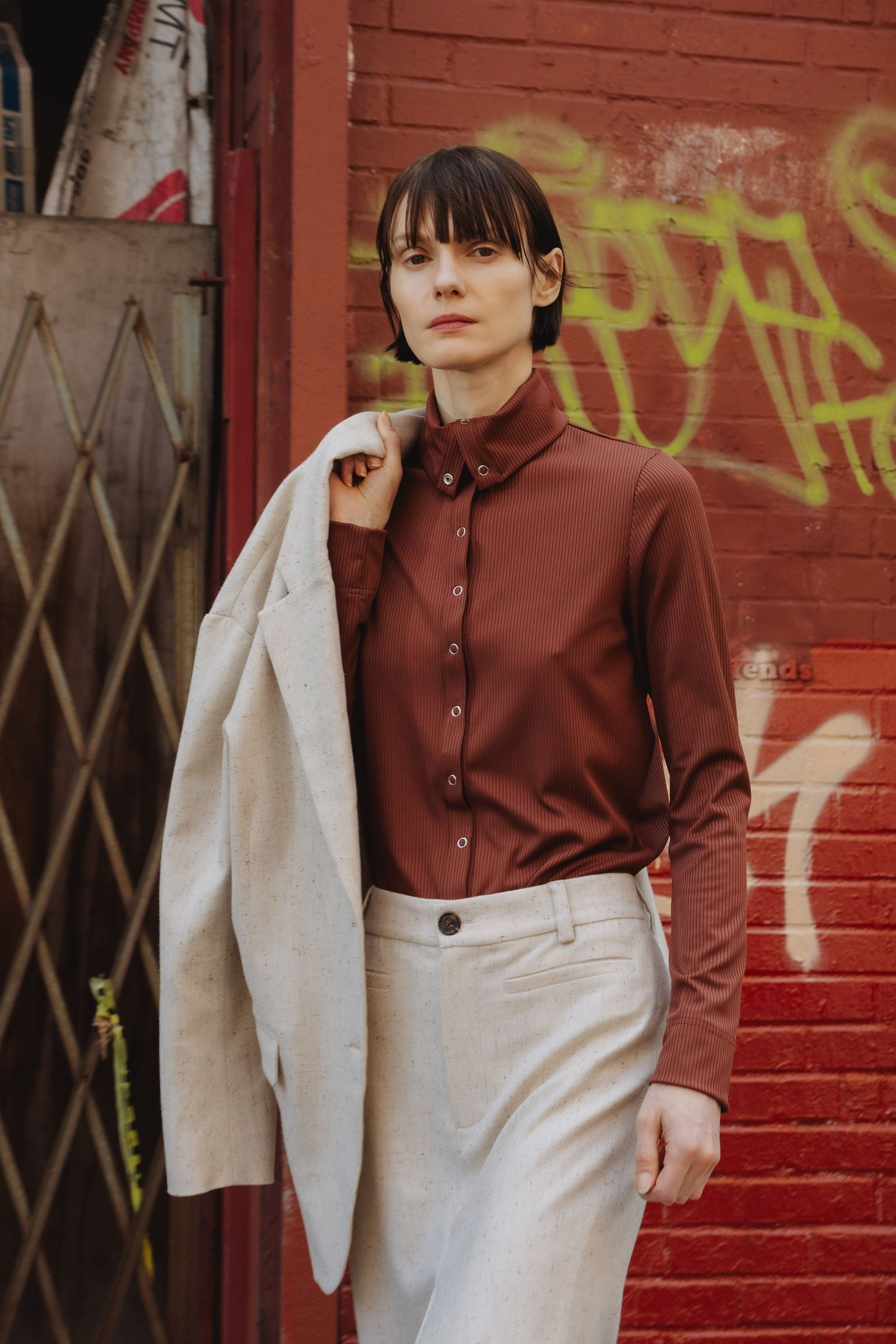 Papelillo ribbed top – Stathe